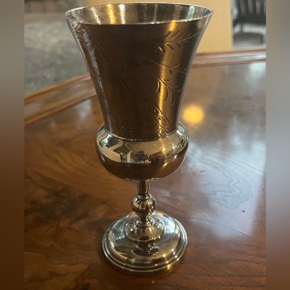 Dining | Etched Silver Plate Chalice | Poshmark